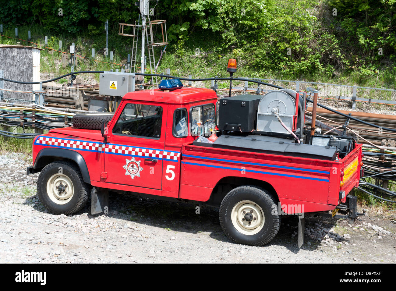 A small fire appliance positioned at Chorleywood Railway Station while ...
