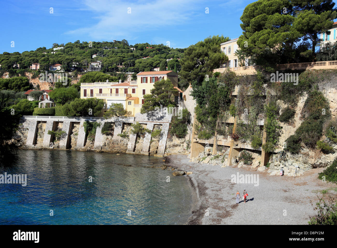 The beach of the Cap Ferrat, French Riviera Stock Photo - Alamy
