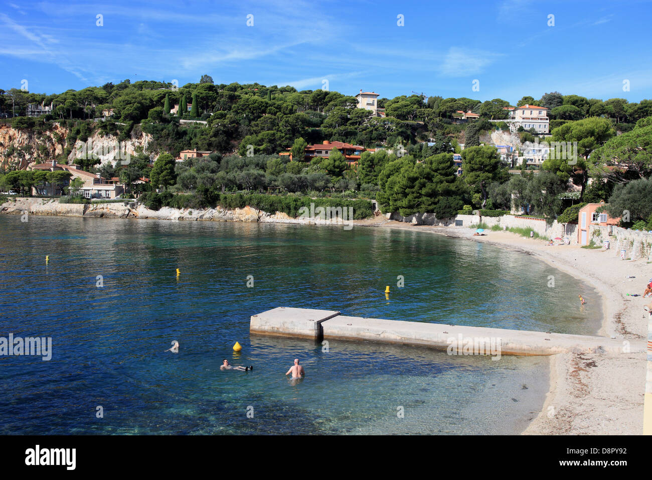 The beach of the Cap Ferrat, French Riviera Stock Photo - Alamy