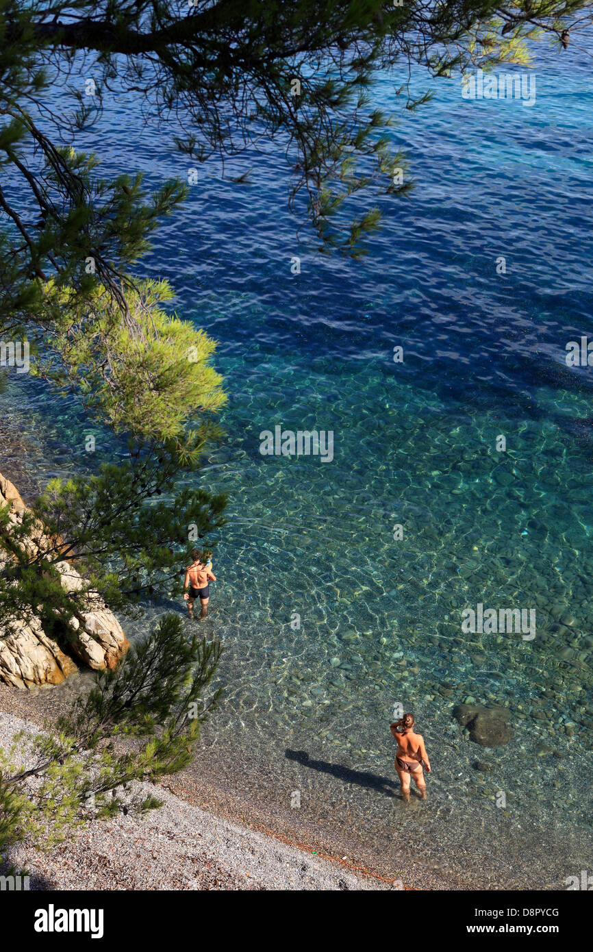 The beach of the Cap Ferrat, French Riviera Stock Photo - Alamy