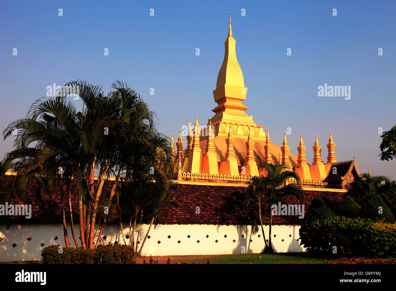 Wat That Luang temple, Vientiane, Laos Stock Photo - Alamy