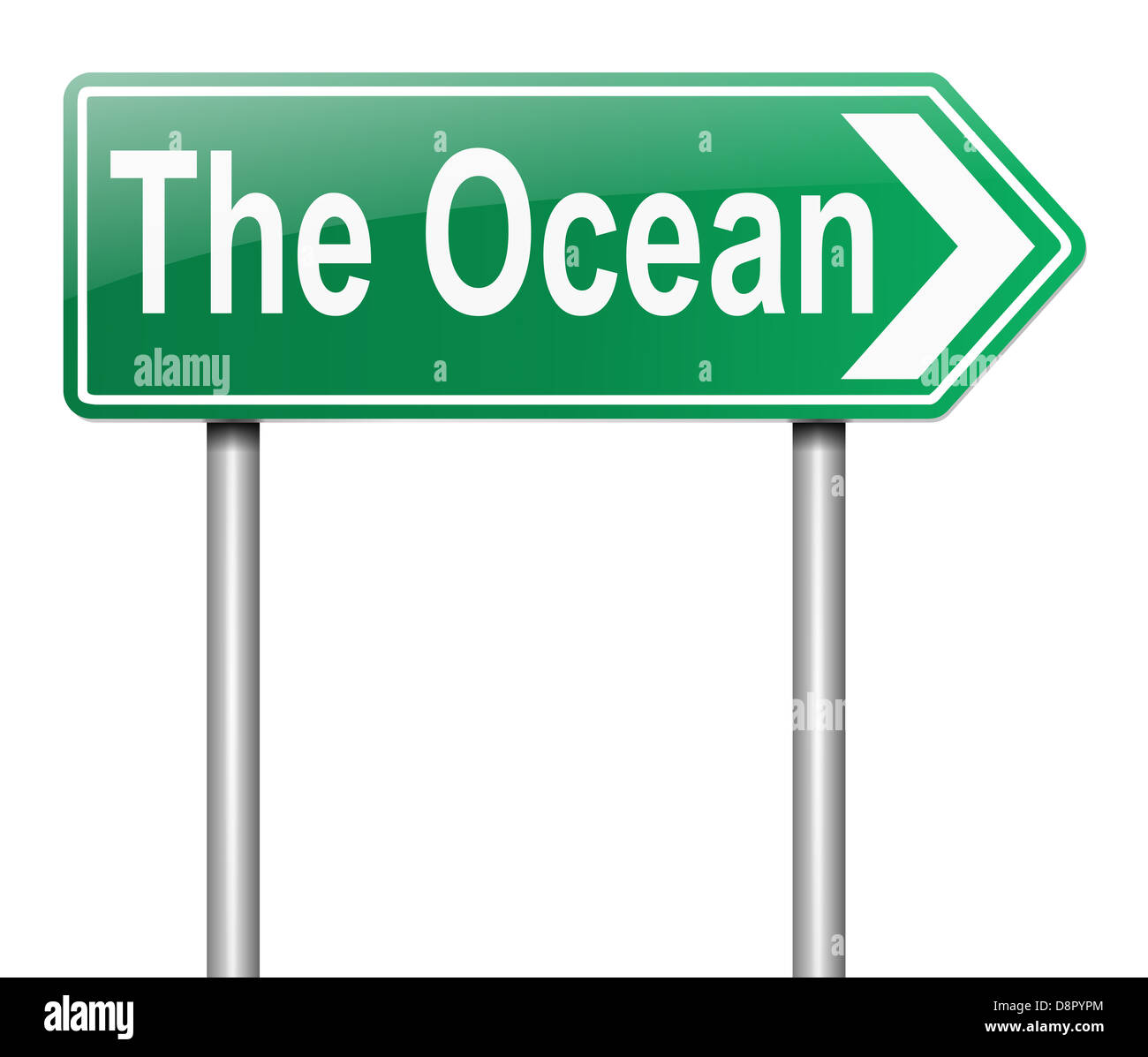 The ocean sign Stock Photo - Alamy