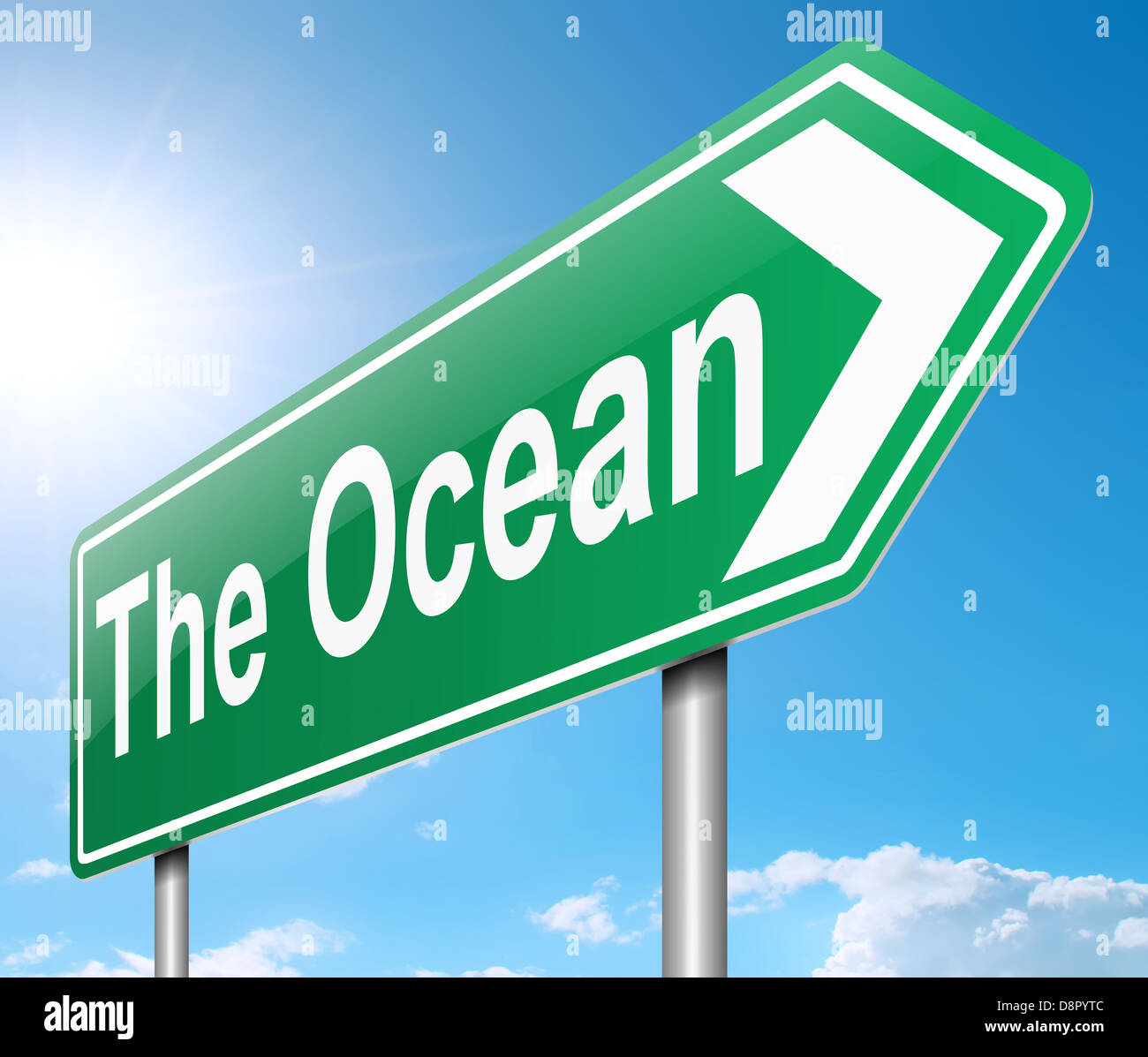 The ocean sign Stock Photo - Alamy