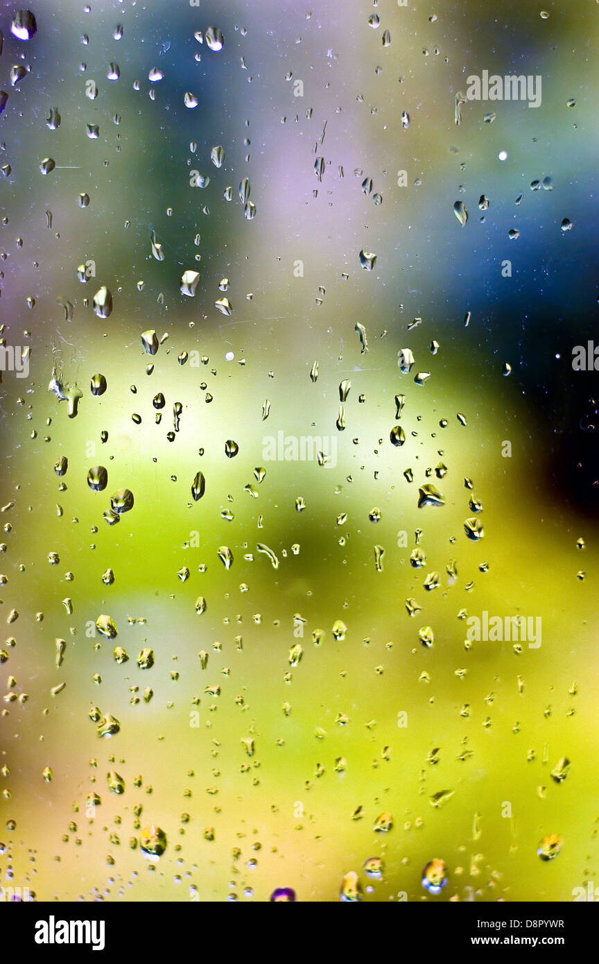 Raindrops on window Stock Photo - Alamy