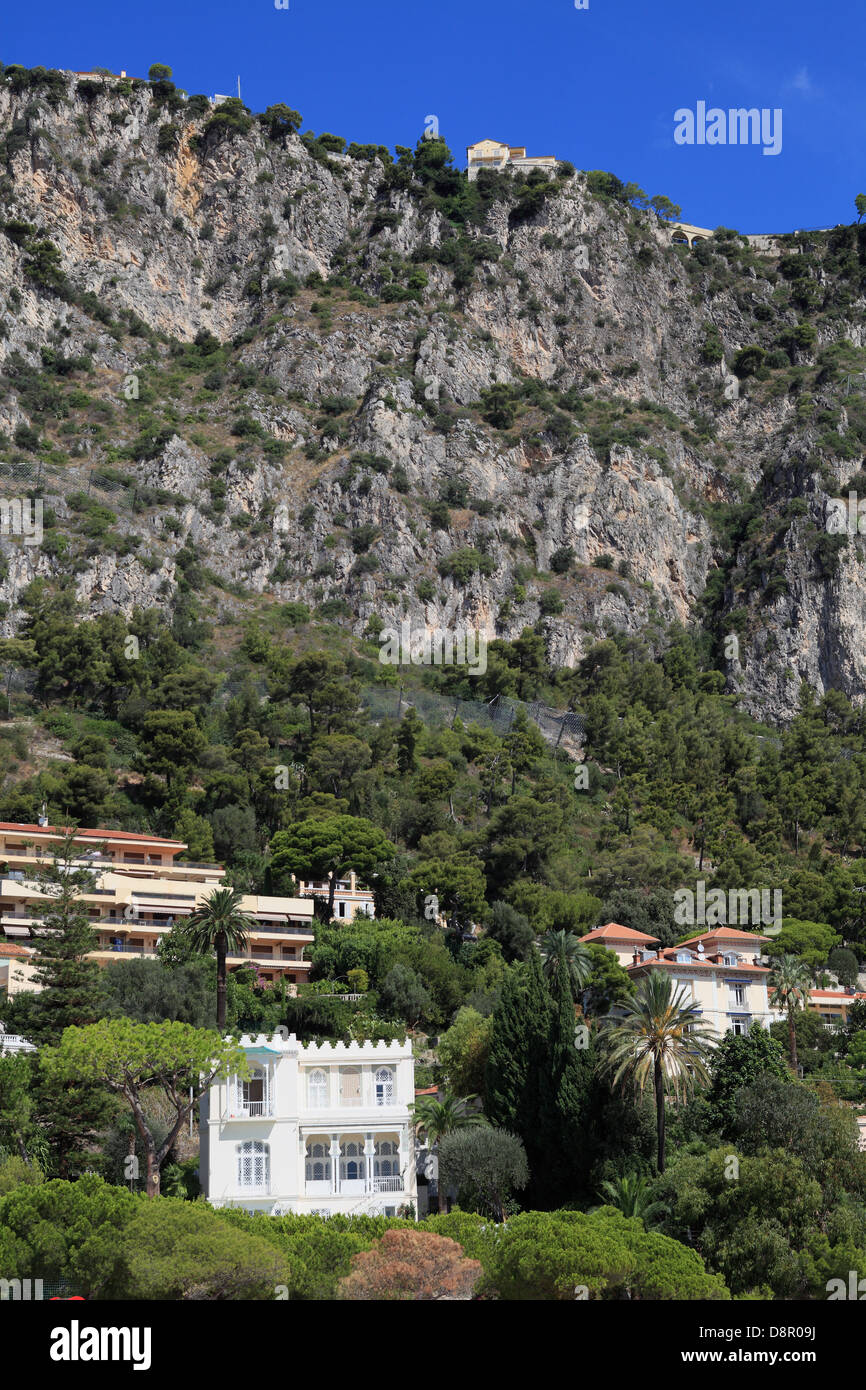 The Cap d'Ail beach called la Petite Afrique, French Riviera, France ...