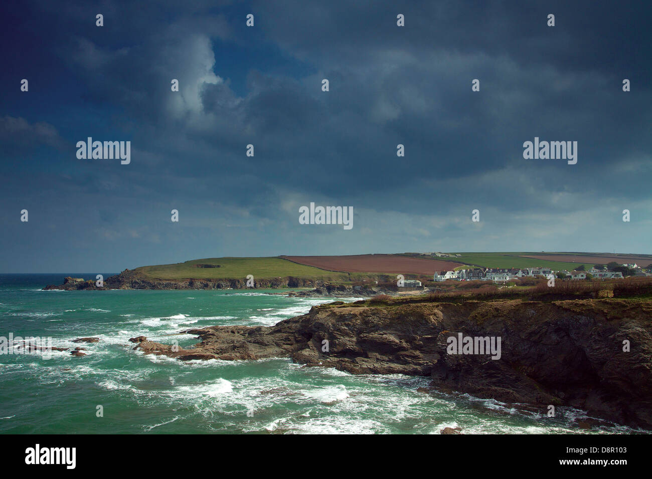 The village of Trevone near Padstow, Cornwall Stock Photo - Alamy
