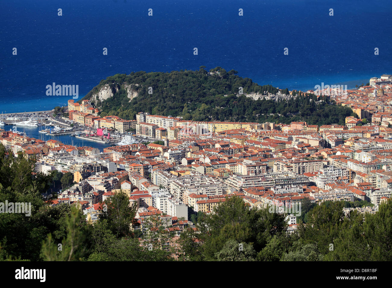 Top view above the city of Nice, French Riviera, France Stock Photo - Alamy