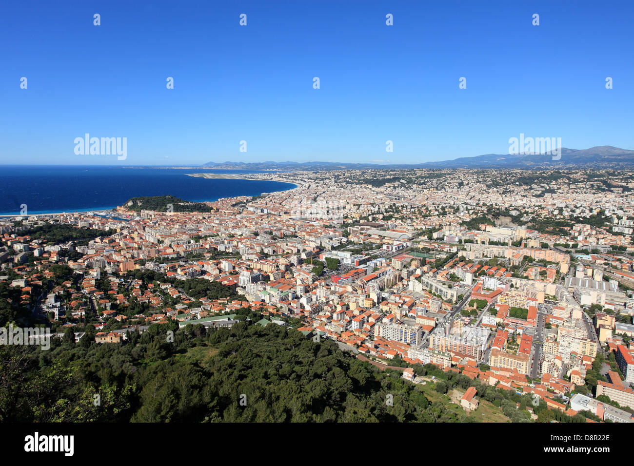Top view above the city of Nice, French Riviera, France Stock Photo - Alamy