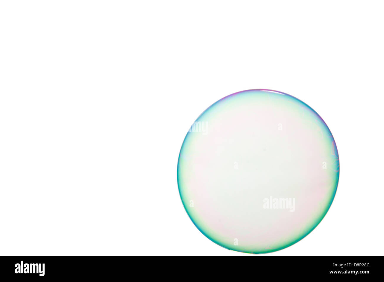 One soap bubble on a white background Stock Photo - Alamy