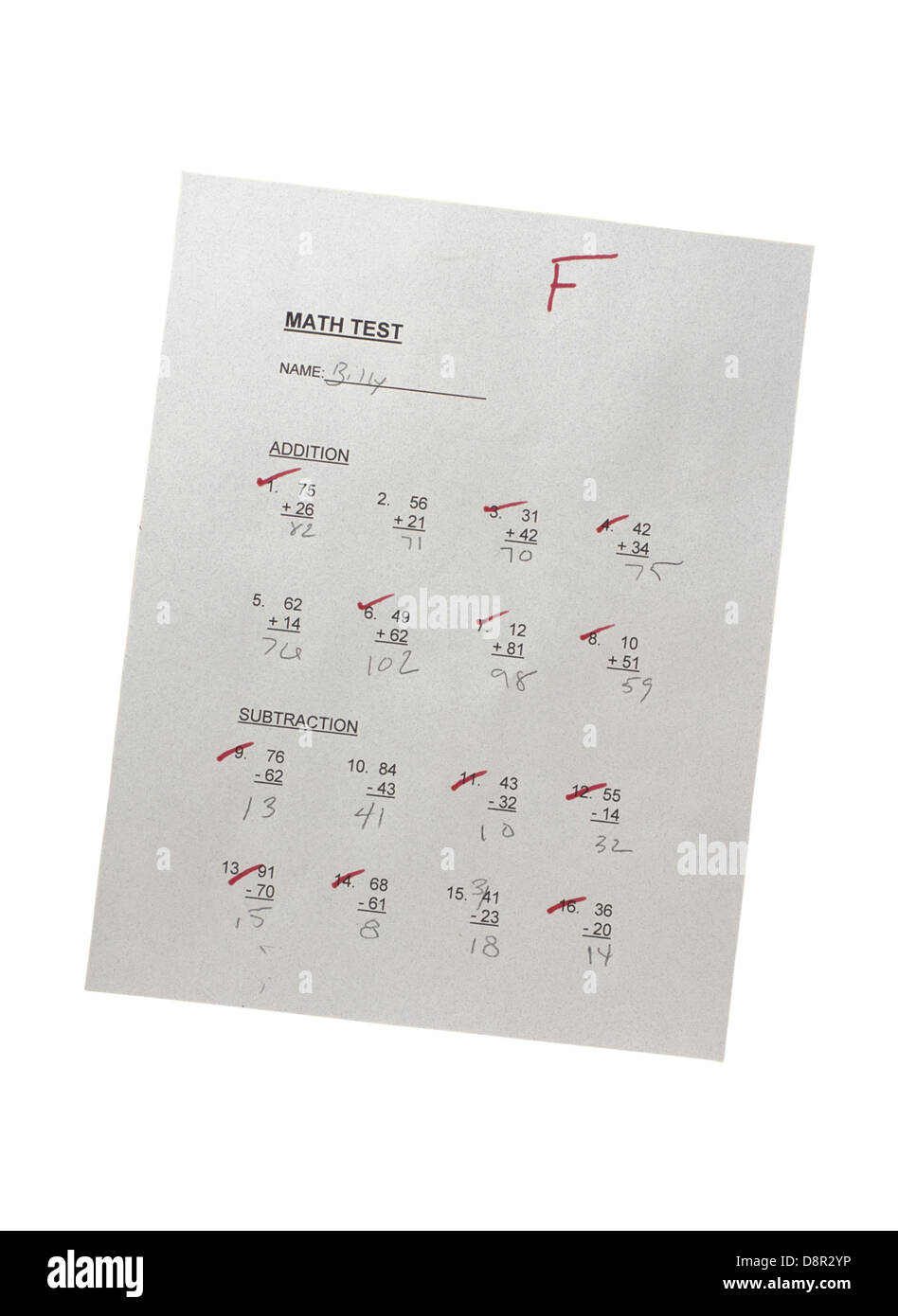 Test page Cut Out Stock Images & Pictures - Alamy