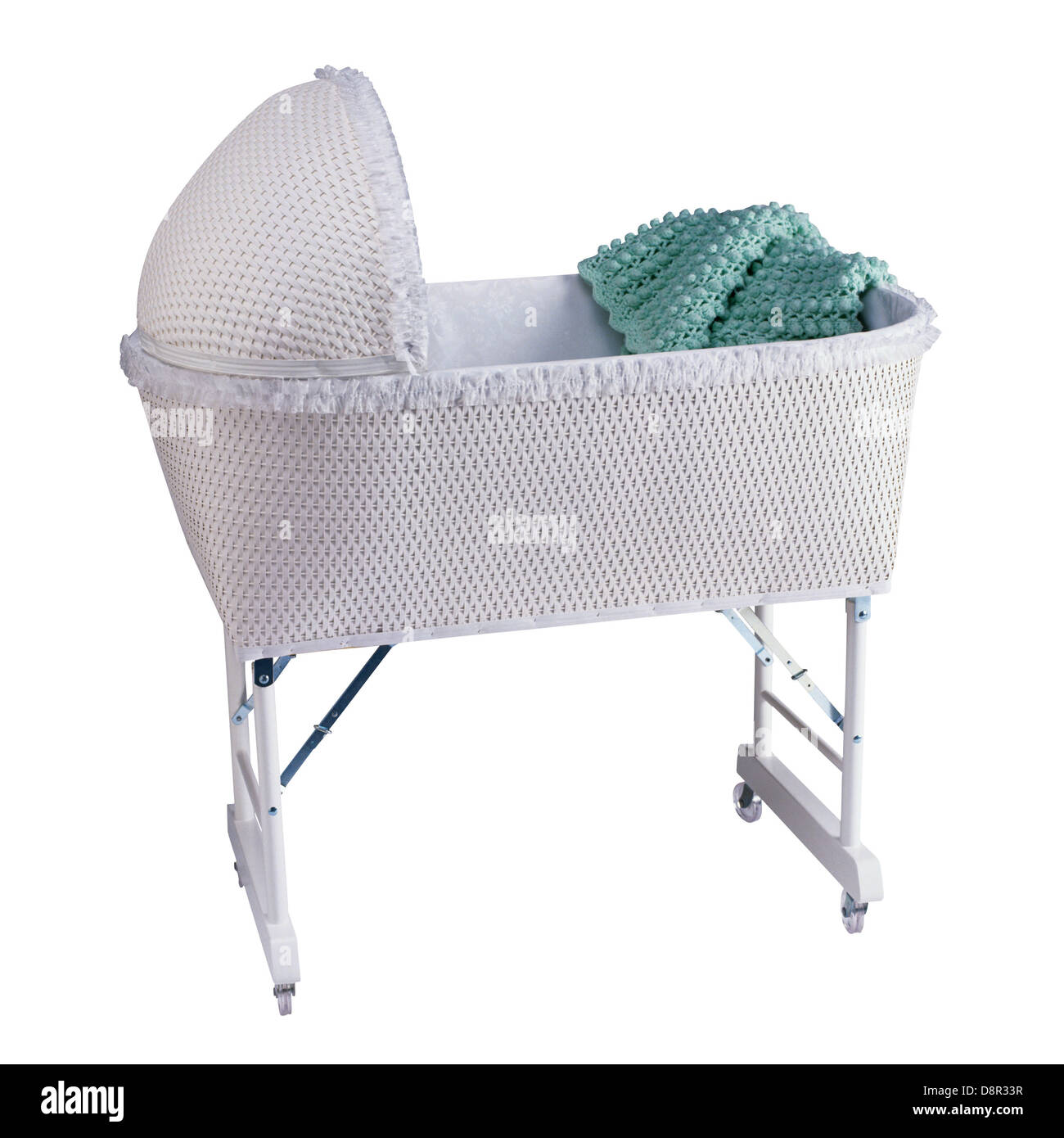 Cot isolated on a white background Stock Photo - Alamy