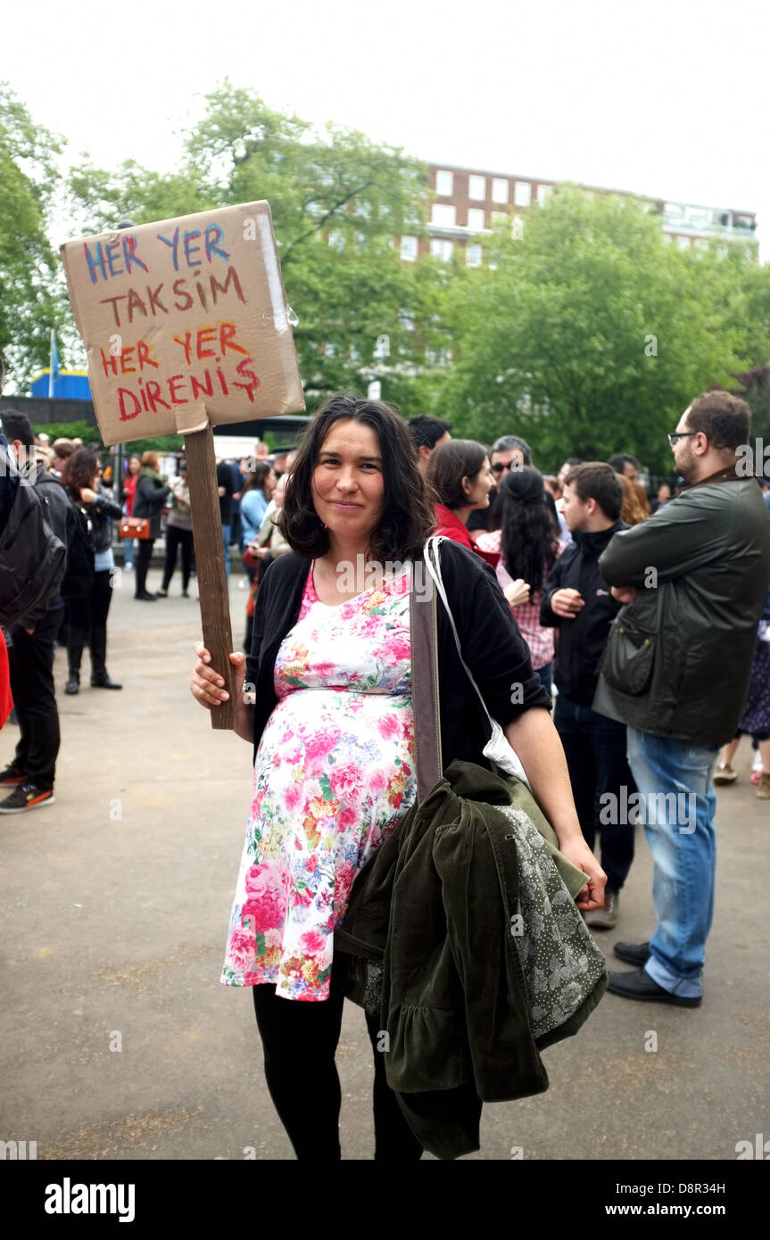 Pregnant protester hi-res stock photography and images - Alamy