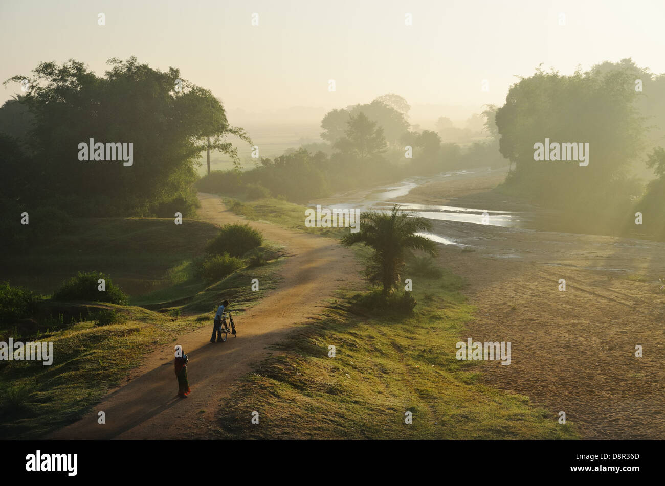 Early Morning Sunrise In Indian Village