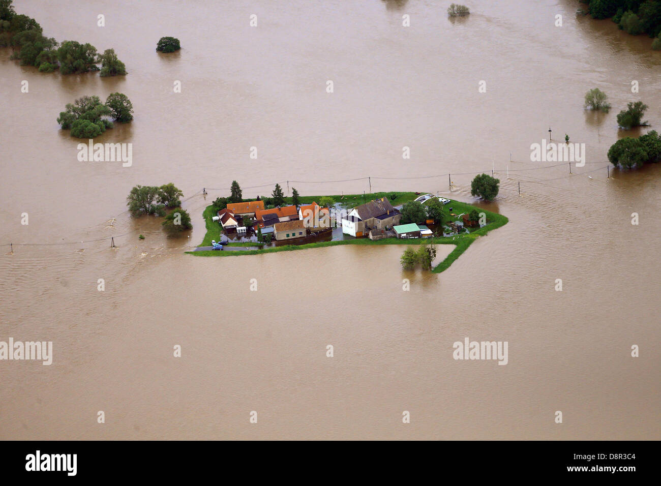 Eilenburg, Germany. 3rd June 2013. The floods of the river Mulde have ...