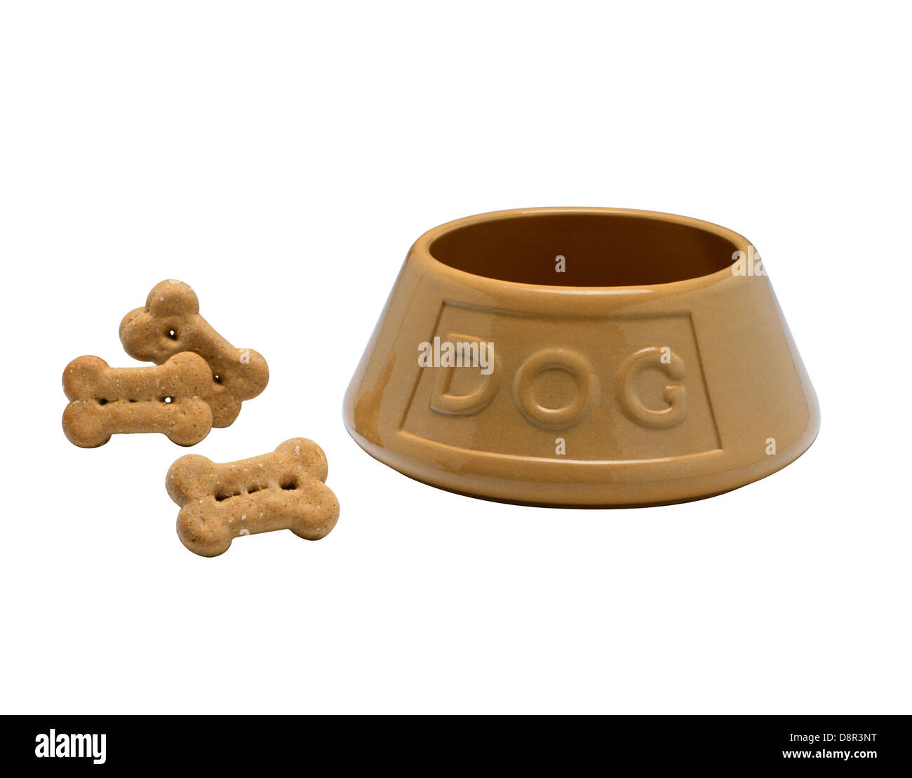 Pet food - Dog food shaped bone isolated on white Stock Photo - Alamy