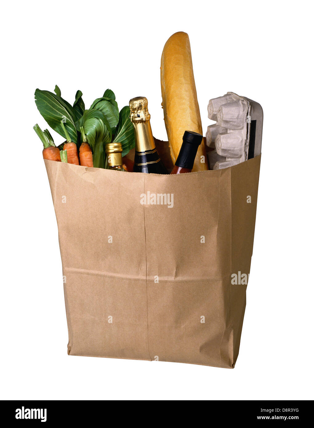 Paper Package With Products Stock Photo - Alamy