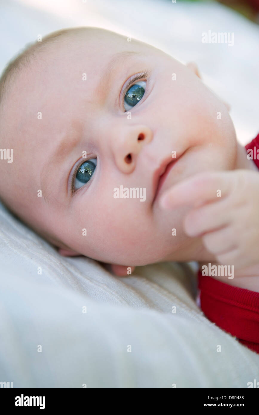Baby, high angle view Stock Photo - Alamy