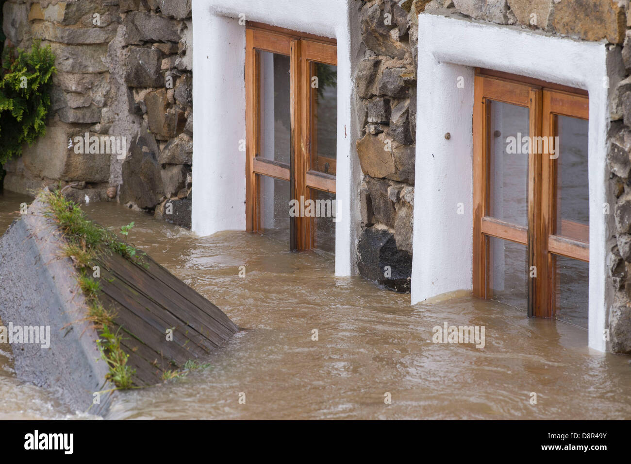 Floods in Putim, Vltava river, Czech Republic, Monday, June 3, 2013 ...
