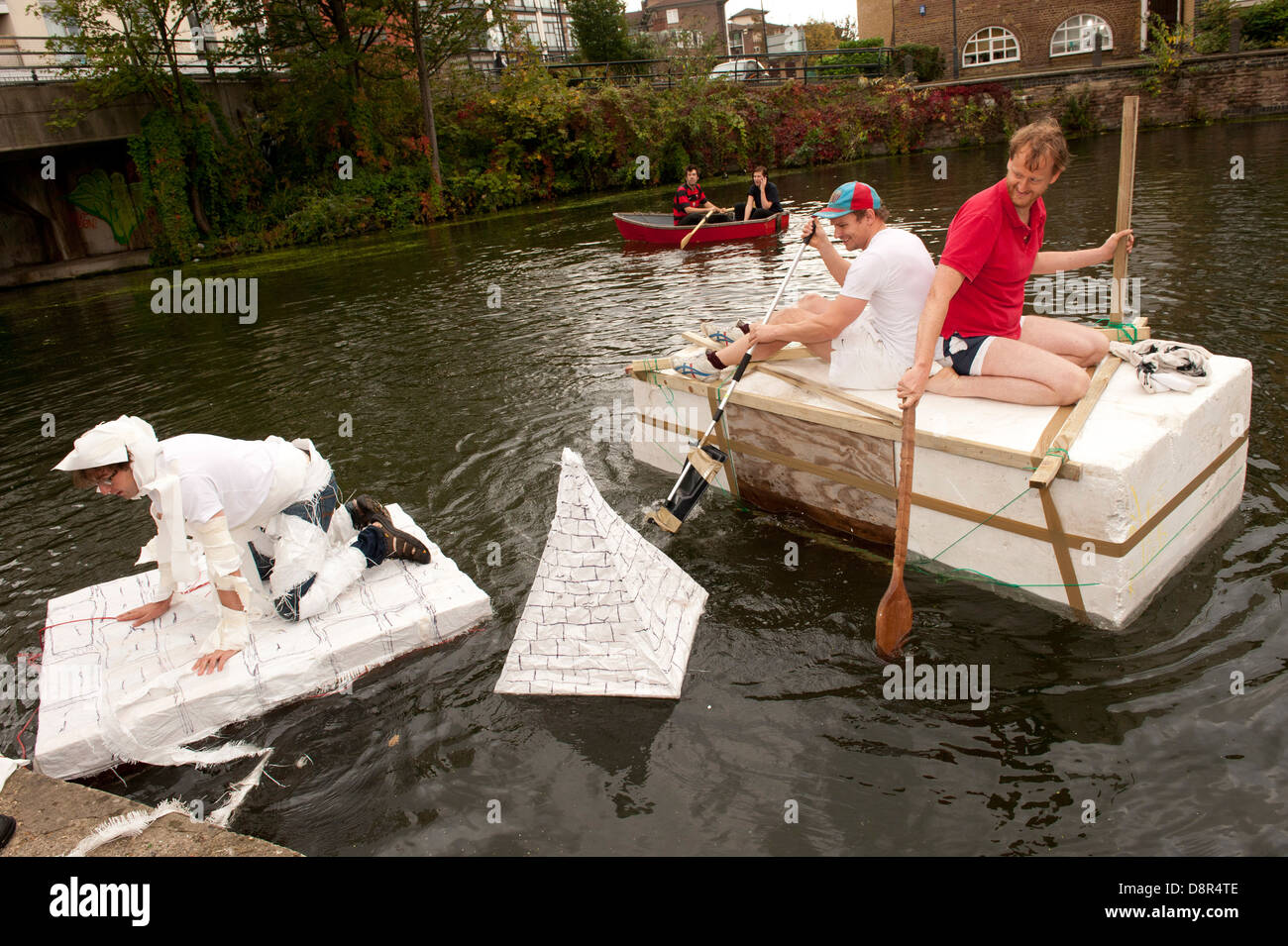 4th Annual Regents Canal Raft Race, Bow, London, Britain - 25 Sep 2011 ...