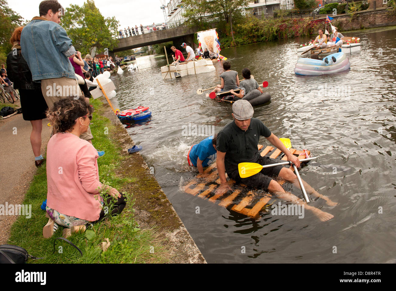 4th Annual Regents Canal Raft Race, Bow, London, Britain - 25 Sep 2011 ...