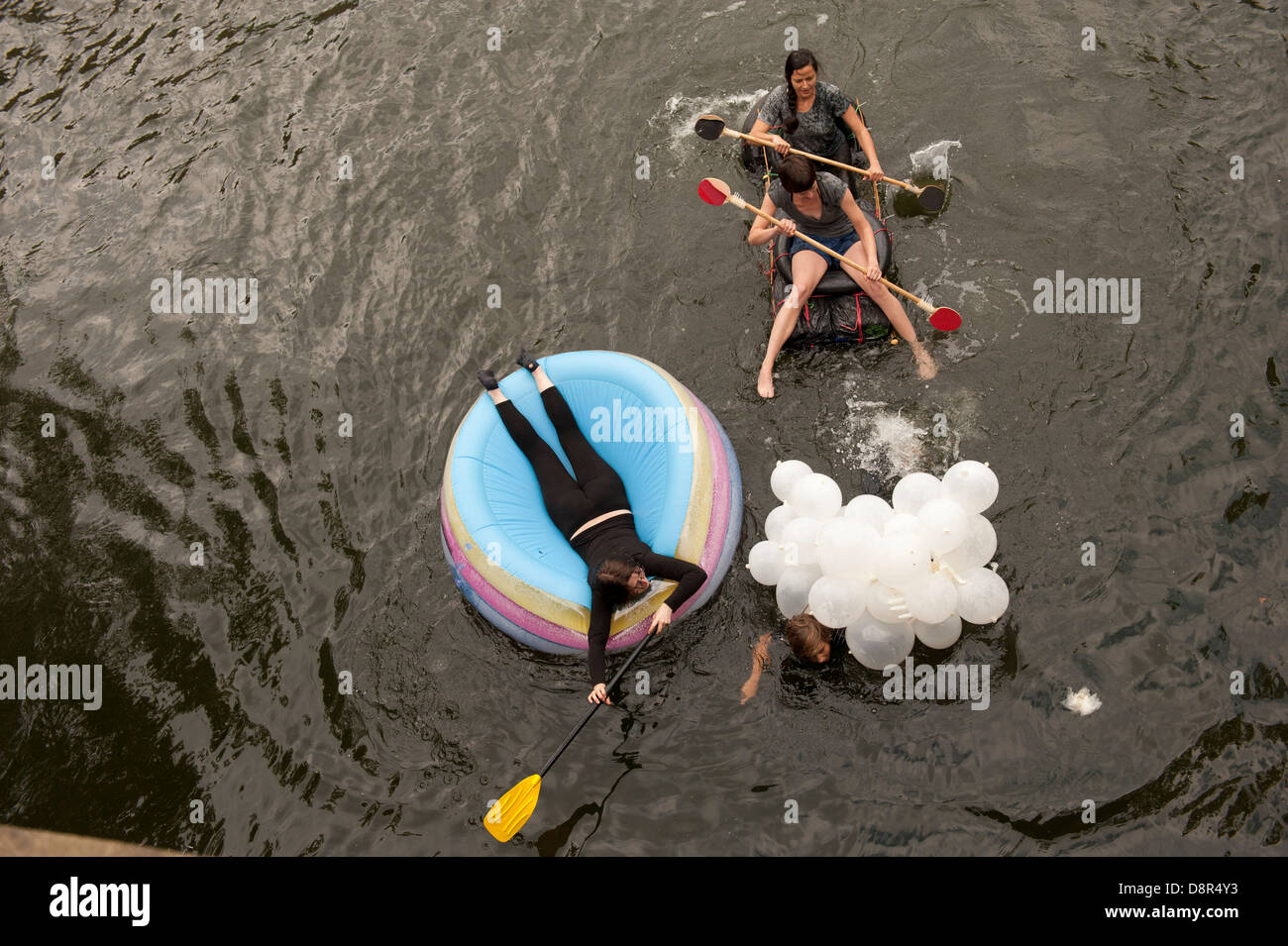 4th Annual Regents Canal Raft Race, Bow, London, Britain - 25 Sep 2011 ...