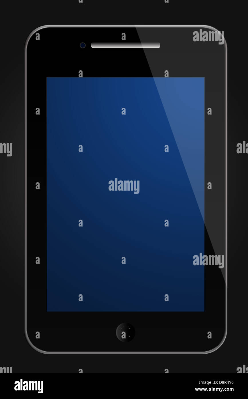 mobile phone, photo realistic touchscreen telephone Stock Photo - Alamy