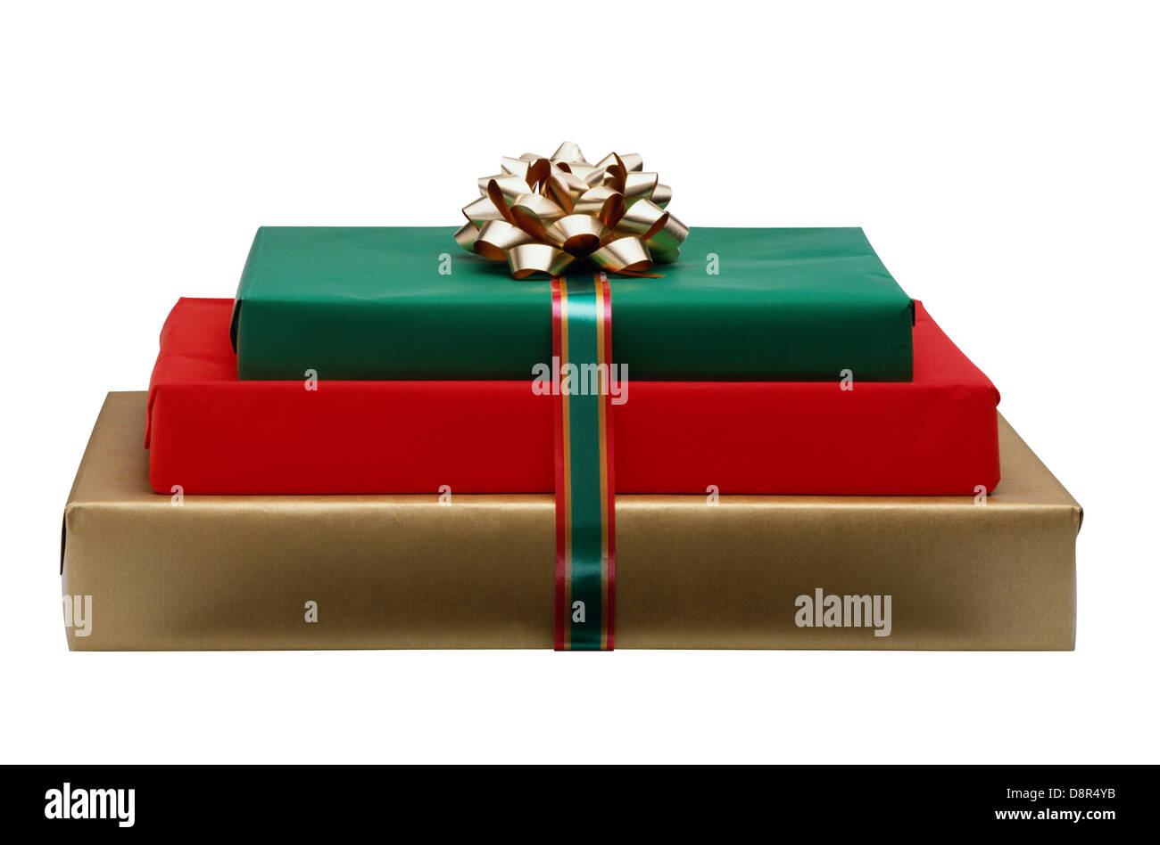 Gift Boxes with Ribbon Stock Photo - Alamy