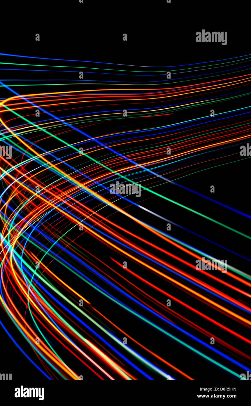 Speed colorful light trails hi-res stock photography and images - Alamy