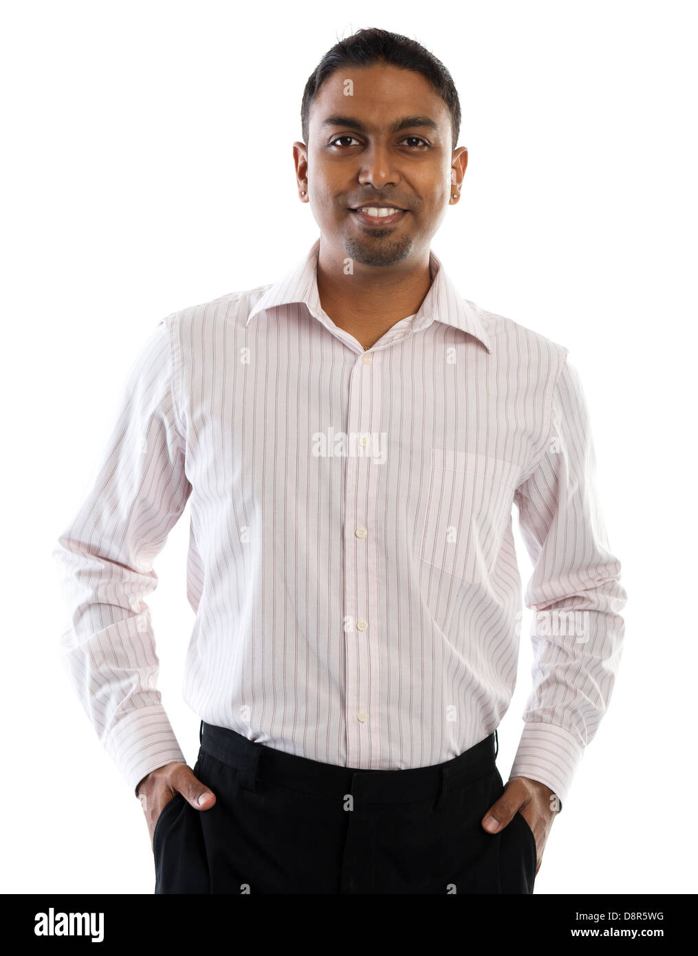 Indian man smiling. Confident young Indian people standing isolated on ...