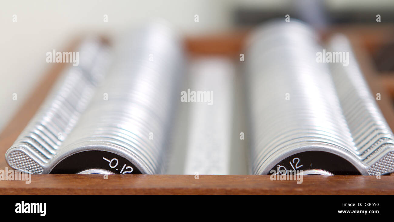 Opticians trial lenses eyes eye test hi-res stock photography and ...