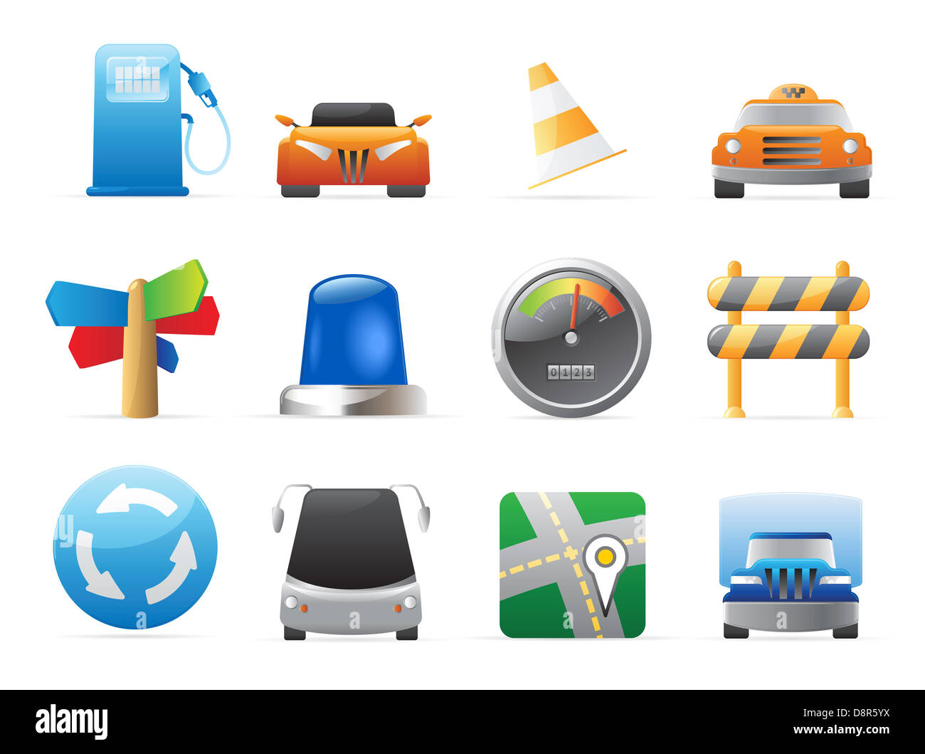 Map road Cut Out Stock Images & Pictures - Alamy