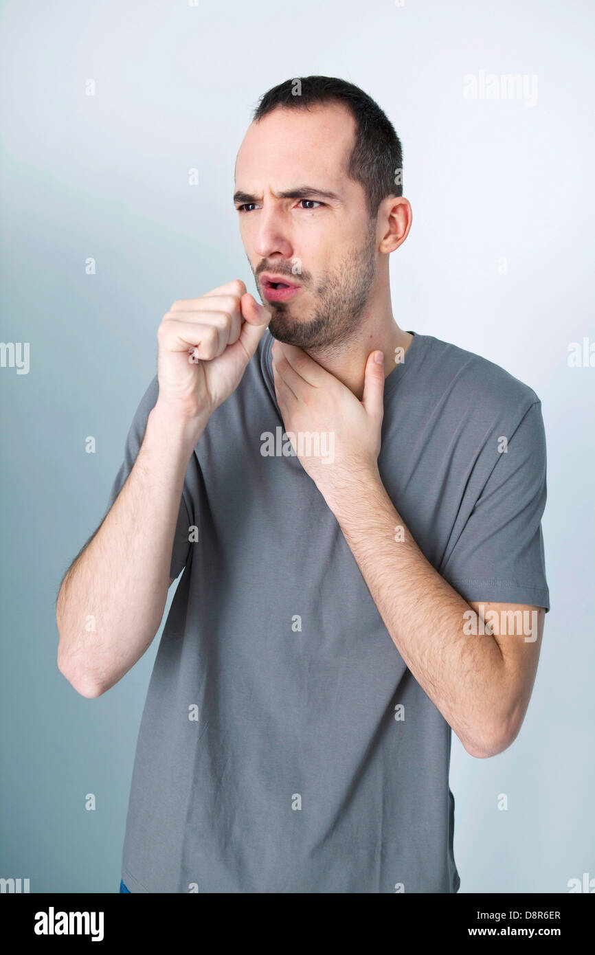 Old man coughing hi-res stock photography and images - Alamy