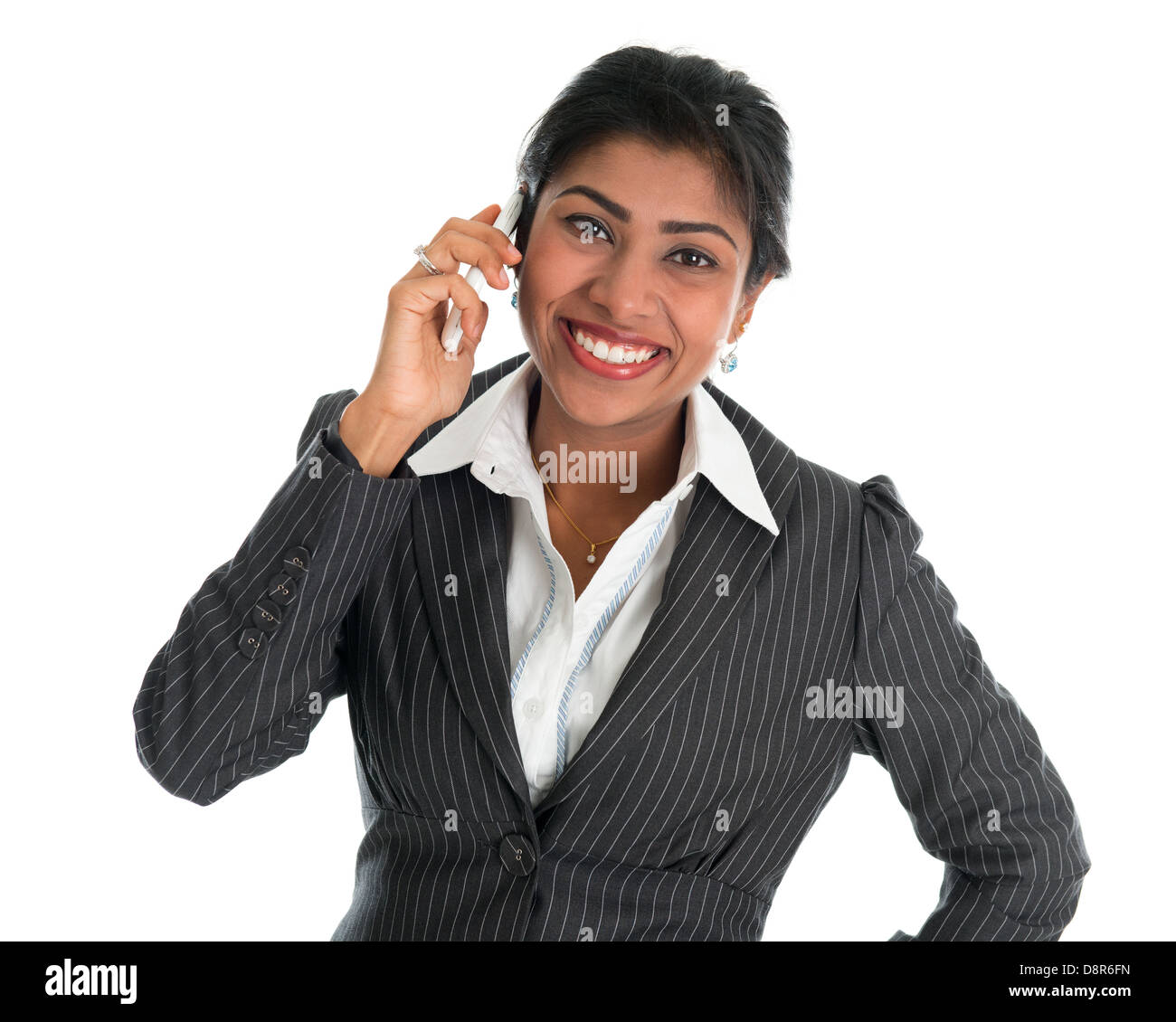Indian woman talking on phone. Smart Indian business woman on the phone ...