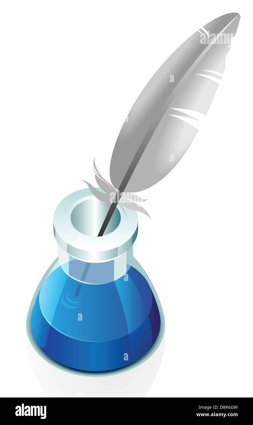 Inkpot and quill hi-res stock photography and images - Alamy