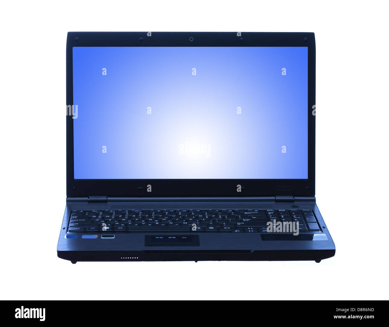 Professional modern laptop isolated on white background with shadow ...