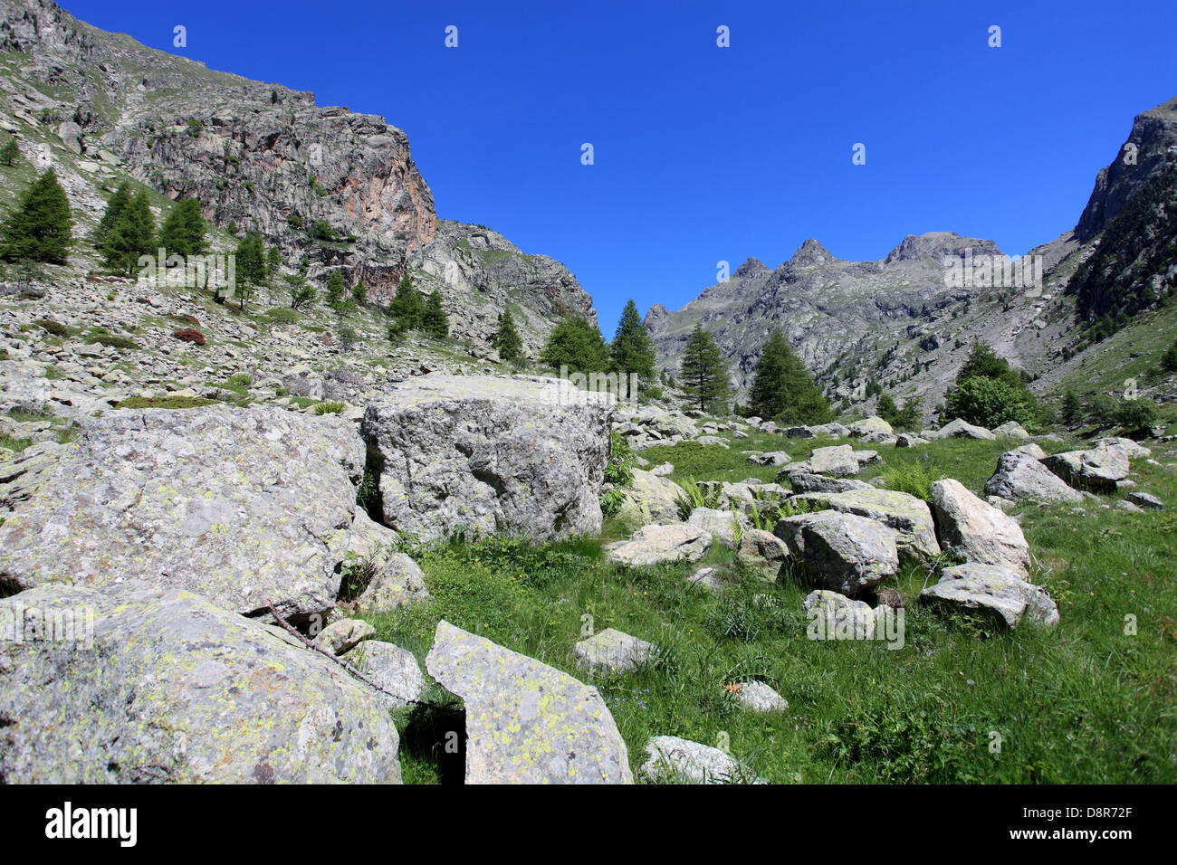 The Gordolasque valley in the Alpes-Maritimes in the Mercantour ...