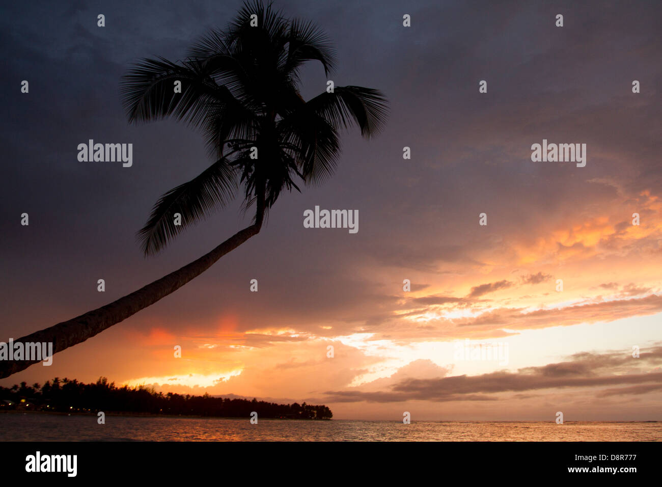 Sunset in Punta Poppy beach, Dominican Republic Stock Photo - Alamy