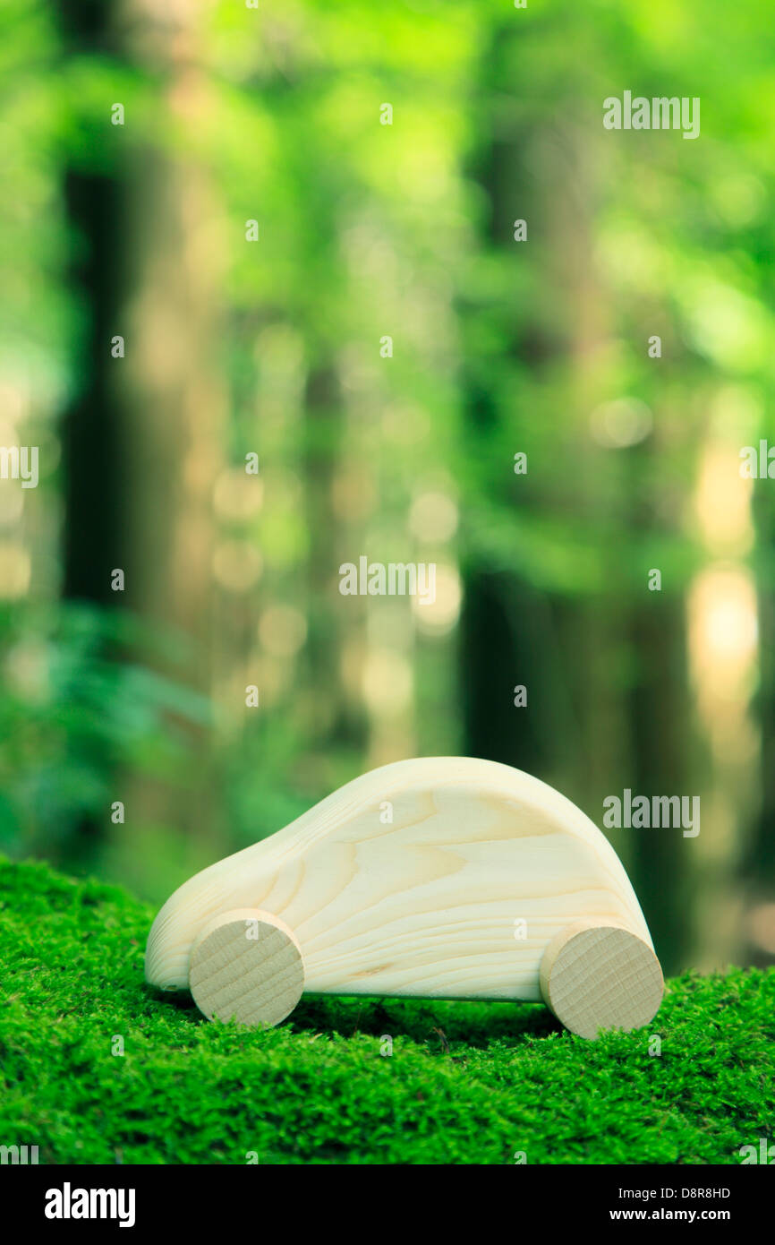 Wooden trees miniature car hi-res stock photography and images - Alamy