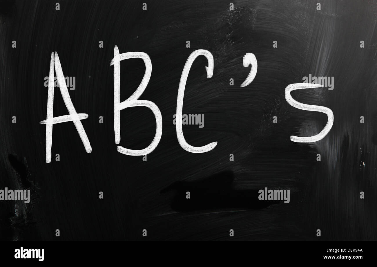 Abcs on school blackboard hi-res stock photography and images - Alamy