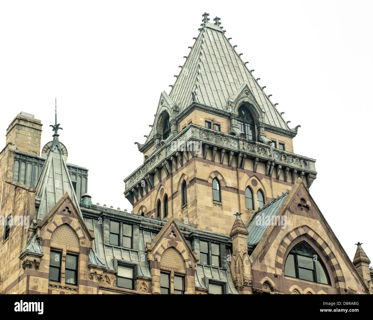 old gothic building roof , architecture detail Stock Photo - Alamy