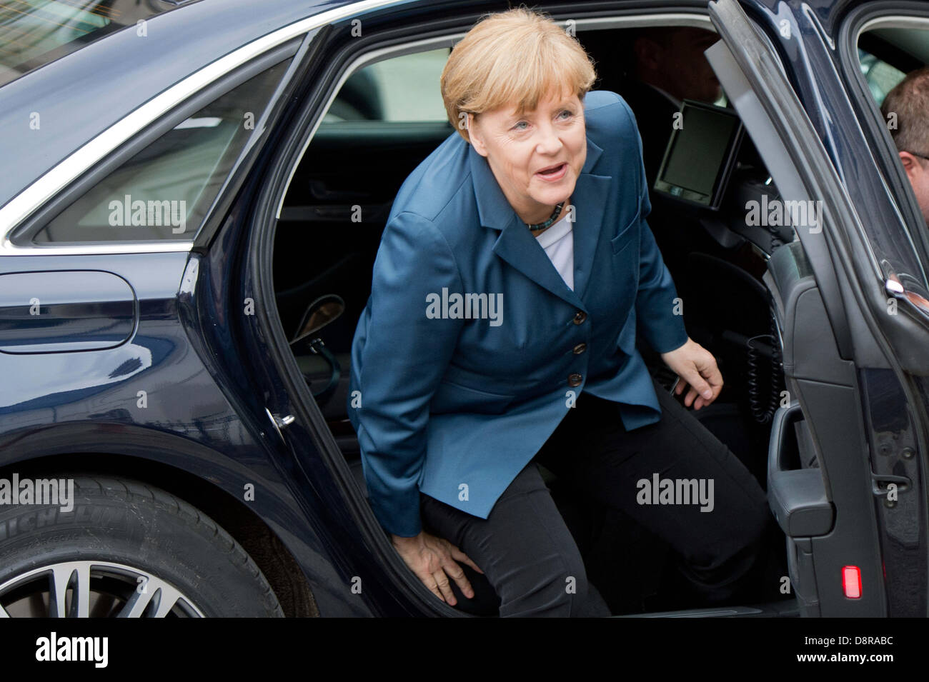 German Chancellor Angela Merkel (CDU) arrives for the presentation ...