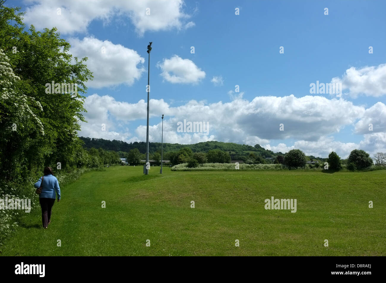 recreation field in otford village kent uk 2013 Stock Photo - Alamy