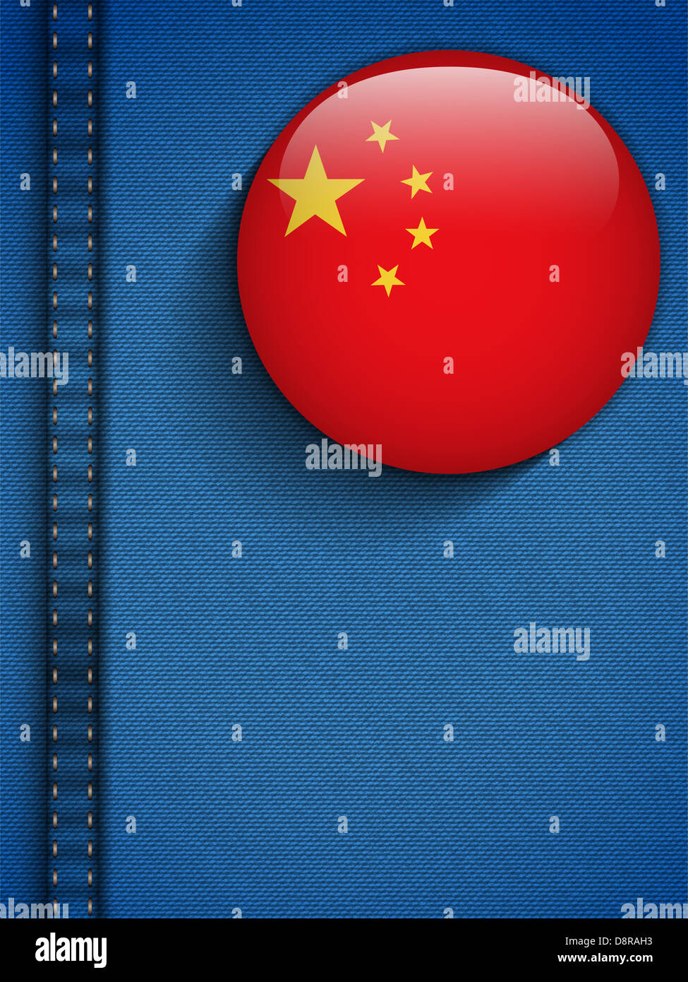 Vector - China Flag Button in Jeans Pocket Stock Photo - Alamy
