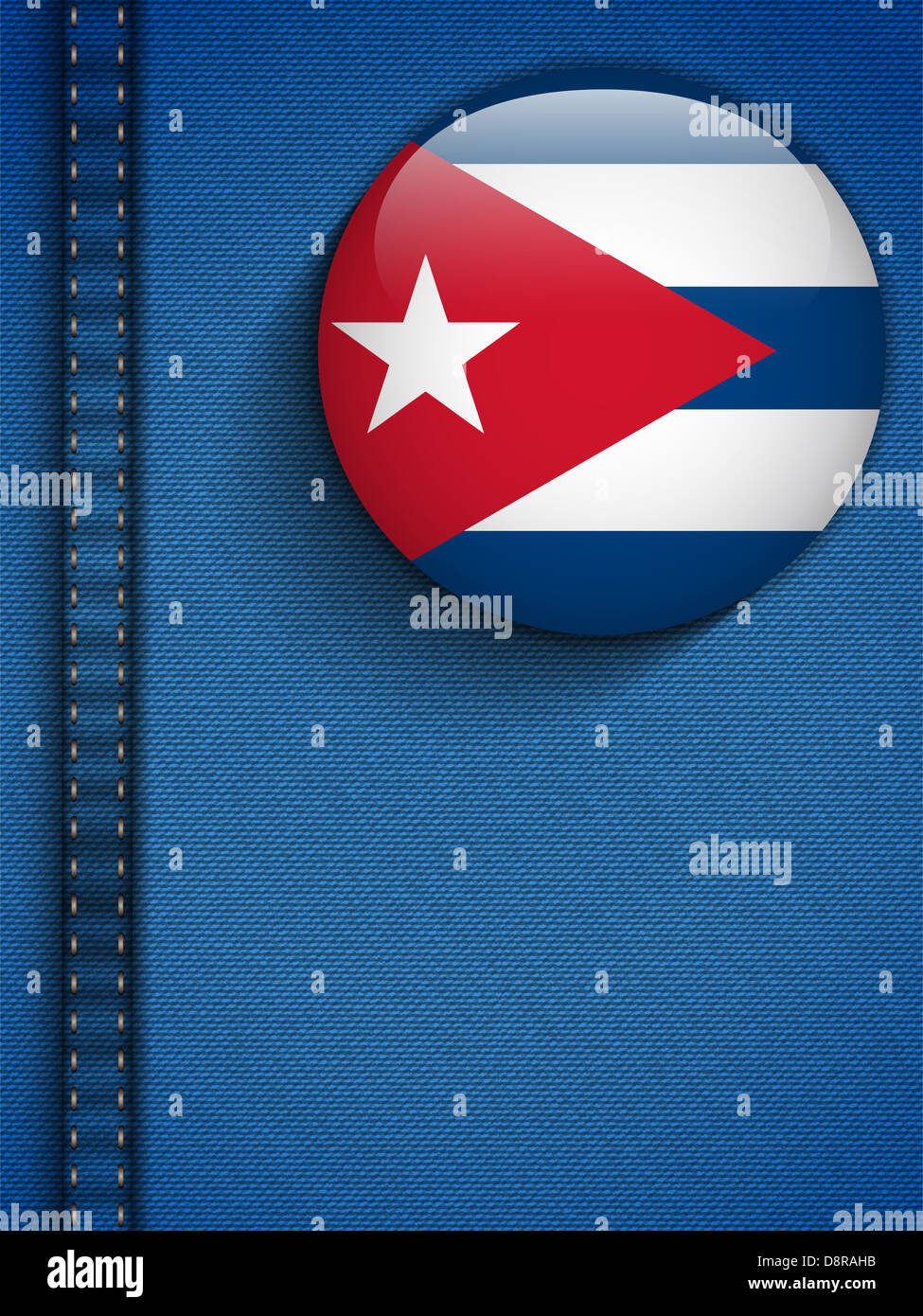 Vector - Cuba Flag Button in Jeans Pocket Stock Photo - Alamy