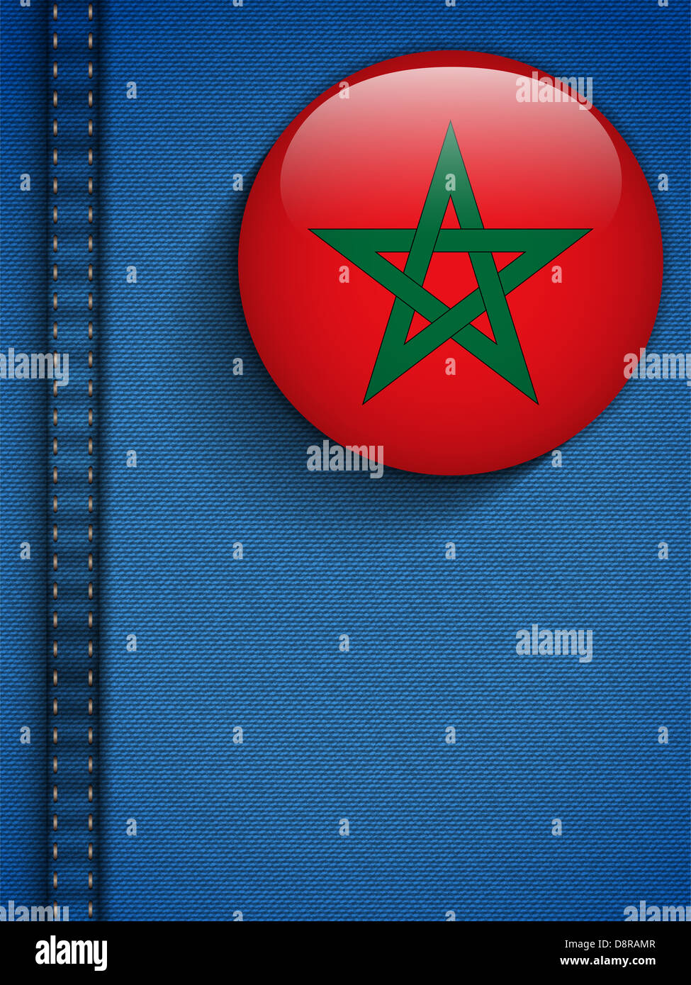 Vector - Morocco Flag Button in Jeans Pocket Stock Photo - Alamy