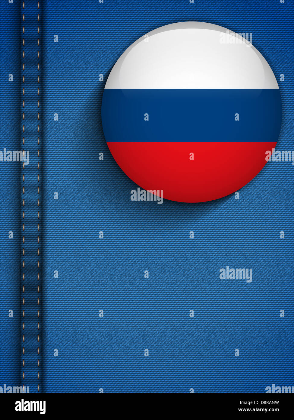 Vector - Russia Flag Button in Jeans Pocket Stock Photo - Alamy