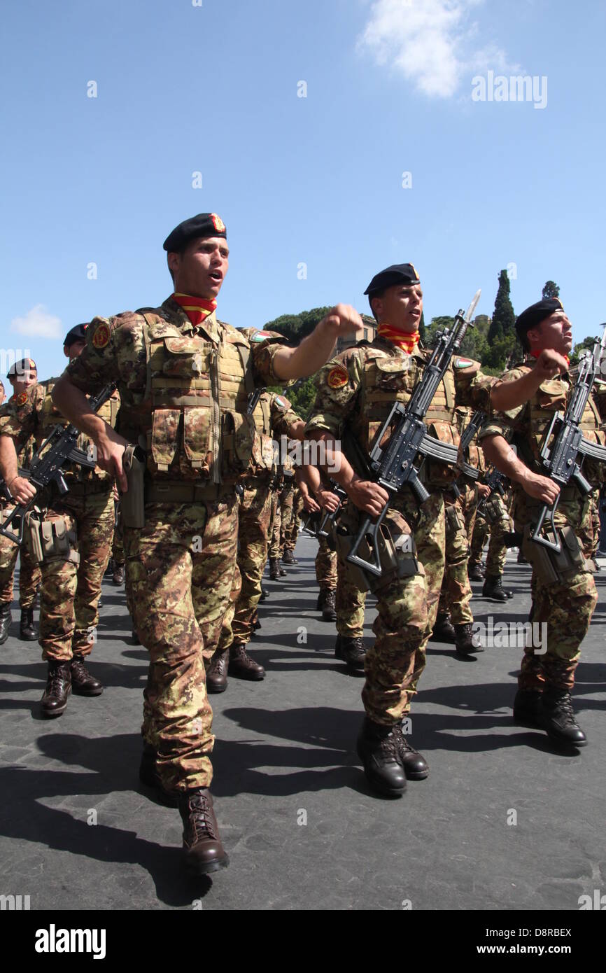 Rome, Italy. Rome, Italy. 2nd June 2013. Soldiers marching at the ...