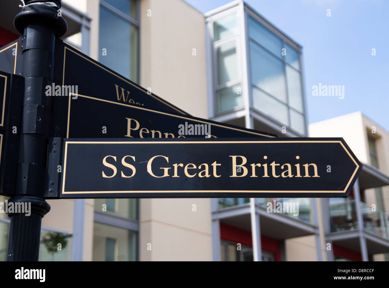 Bristol Harbour SS Great Britain Sign Stock Photo - Alamy