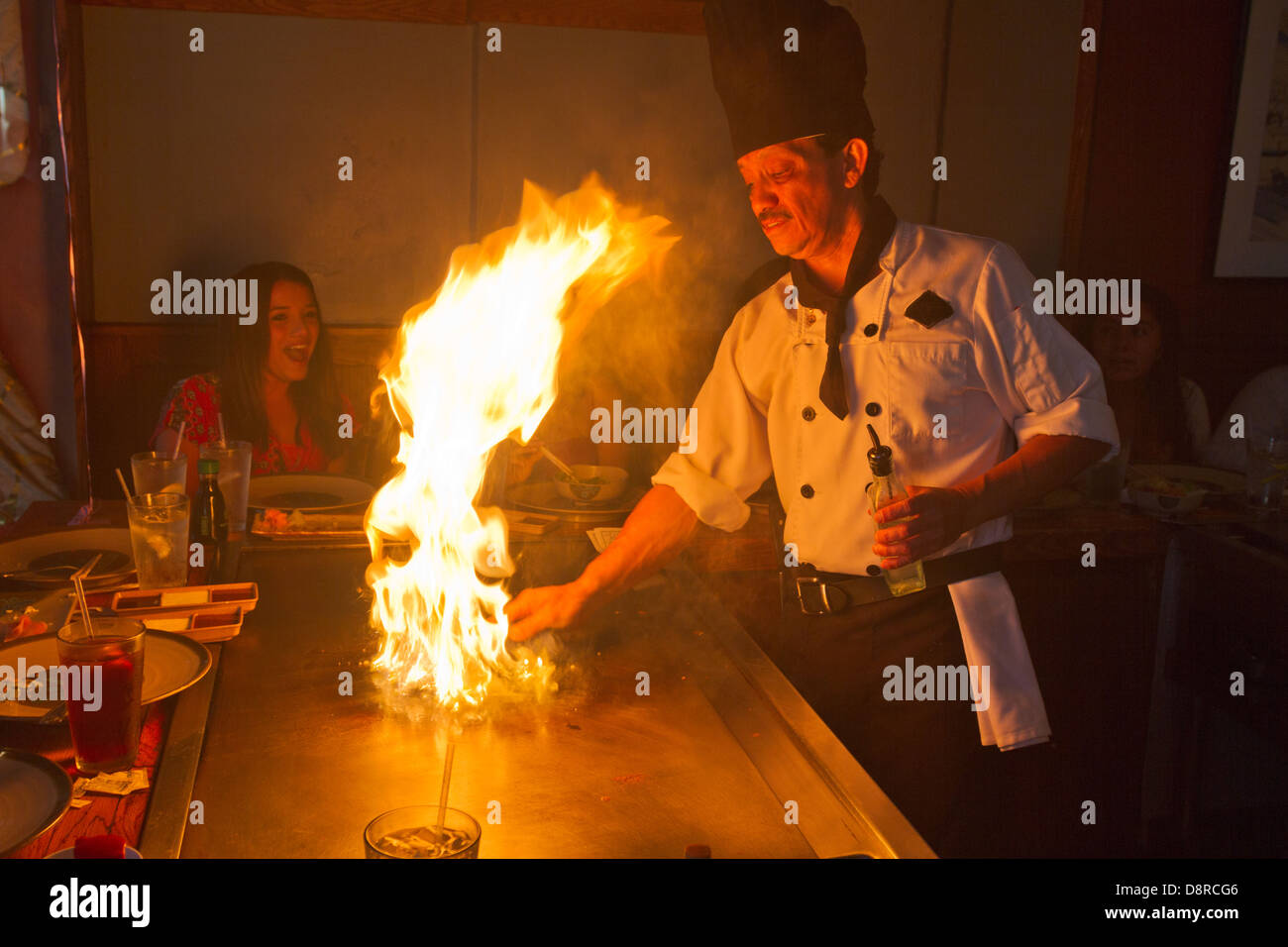 Chef Cooking With Fire