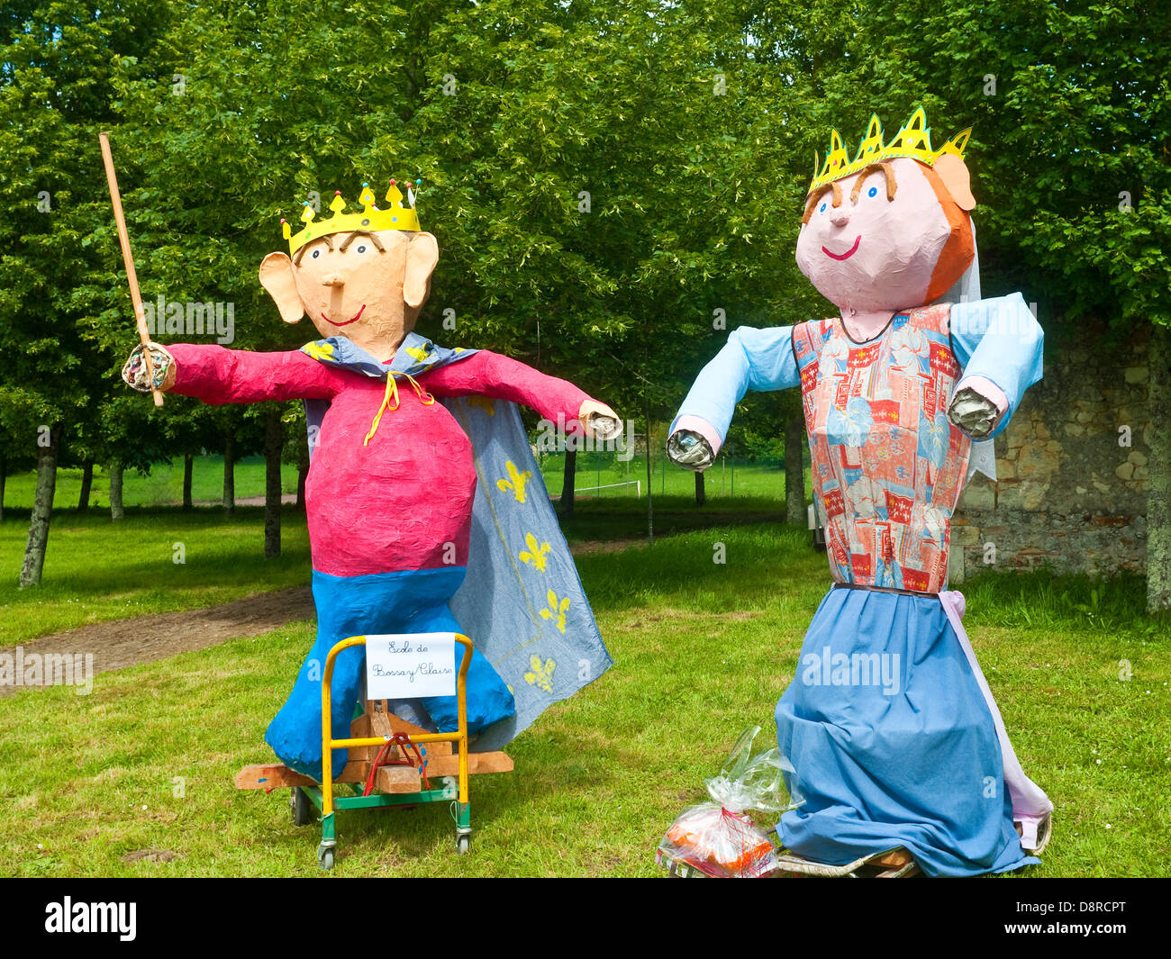 Life-size puppets made by schoolchildren - France Stock Photo - Alamy